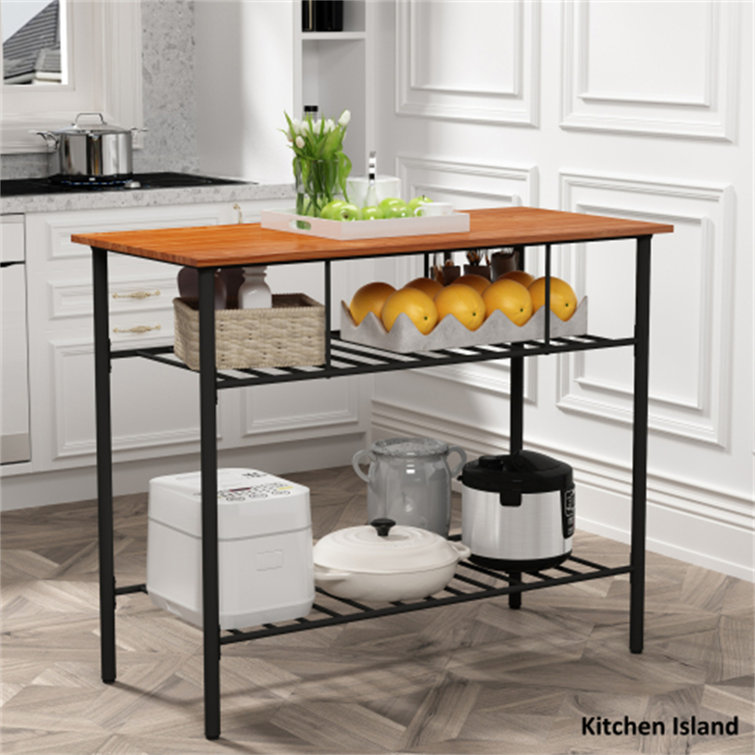 17 Stories Wood Prep Table | Wayfair
