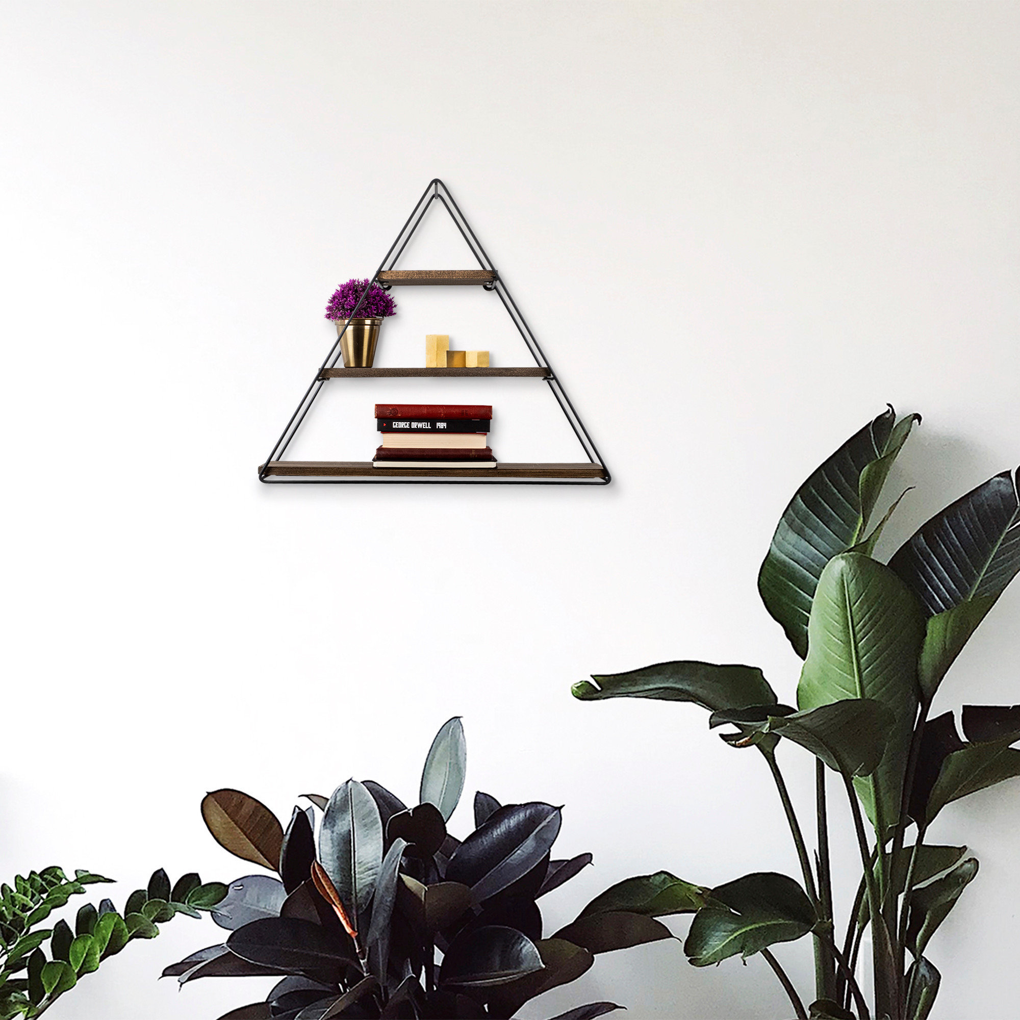 East Urban Home 3 Piece Triangle Tiered Shelf | Wayfair
