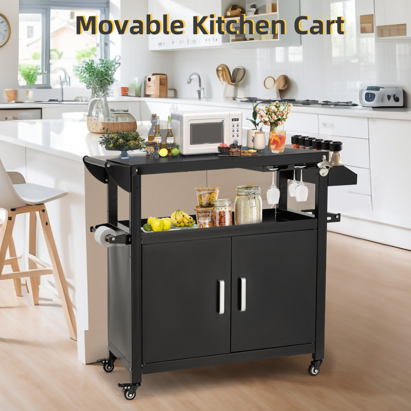 Lark Manor™ Outdoor Grill Cart Kitchen Storage Cabinets Island with ...