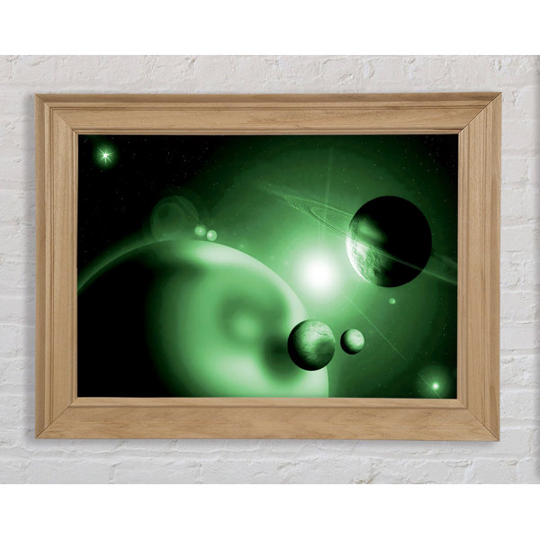Bright Star Green Planets - Single Picture Frame Art Prints | Wayfair.co.uk