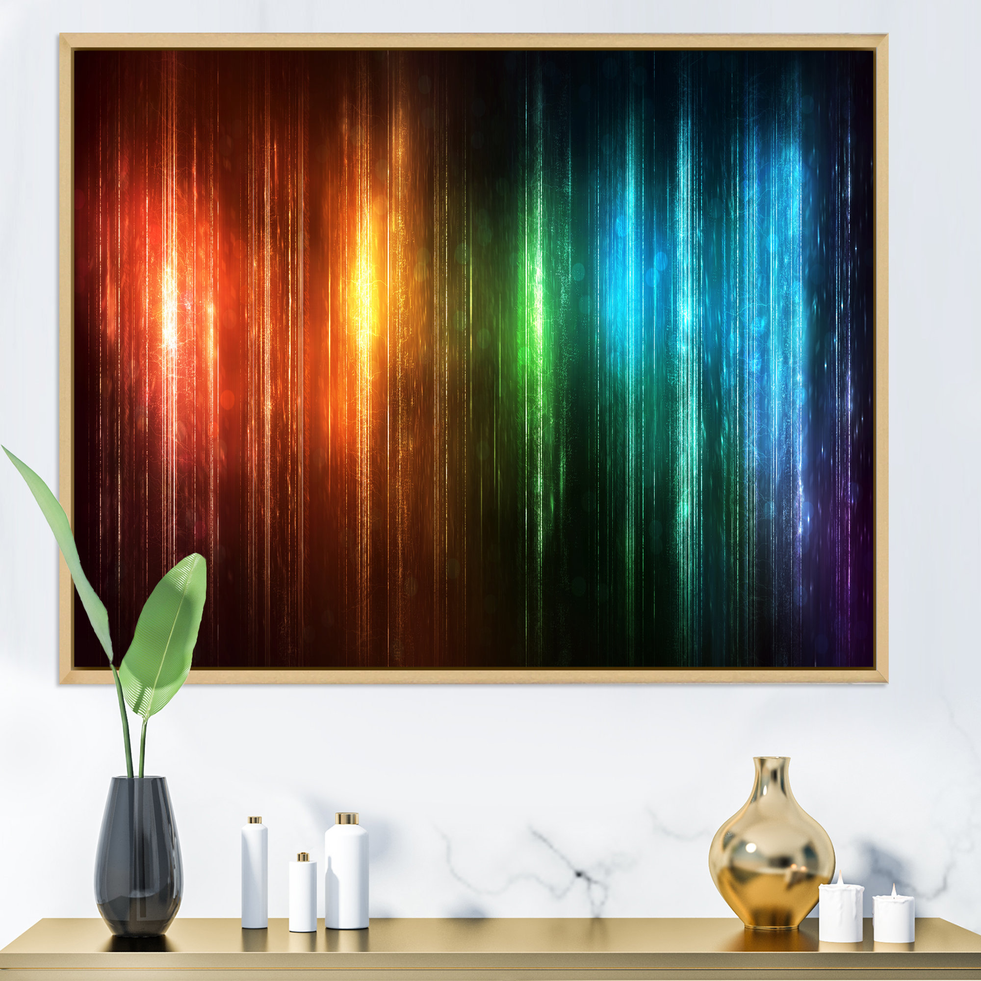 Wrought Studio Colorful Matrix Art " Colorful Matrix Art " Painting Print | Wayfair