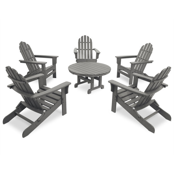 Trex POLYWOOD Cape Cod 6-Piece Folding Adirondack Conversation Set ...