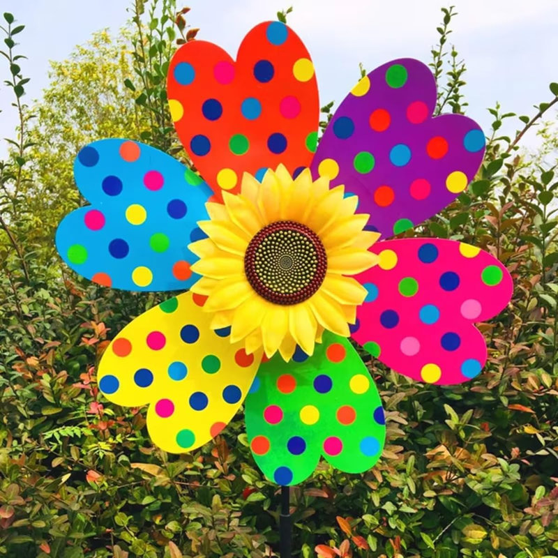 Dakota Fields Sunflower Lawn Pinwheels Large Windmill Pinwheel for ...