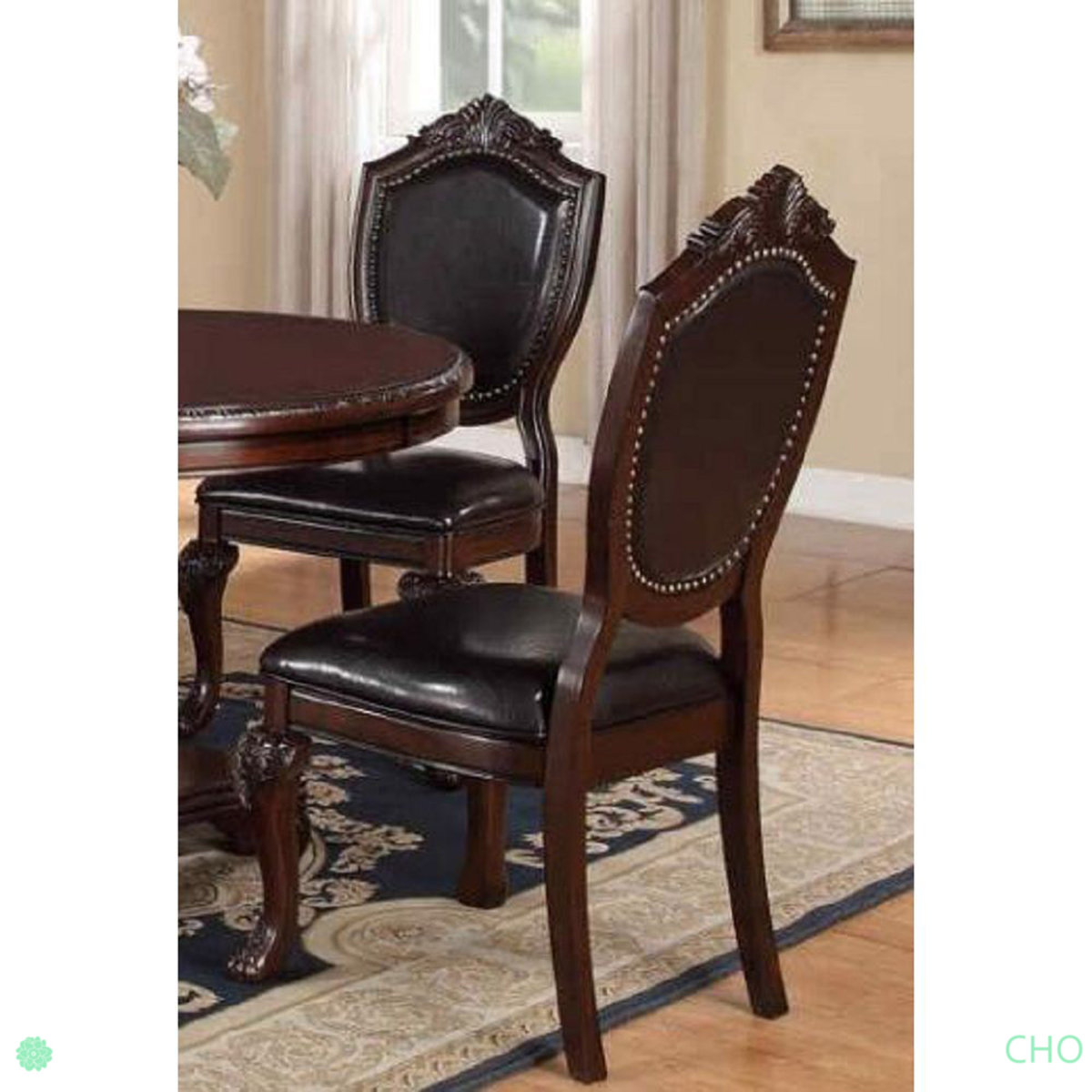 World Menagerie Classic Formal Dining Room Table And 4X Side Chairs ...