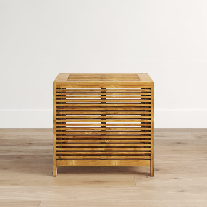 Dotted Line™ Ayden Solid Bamboo Wood Hamper & Reviews | Wayfair