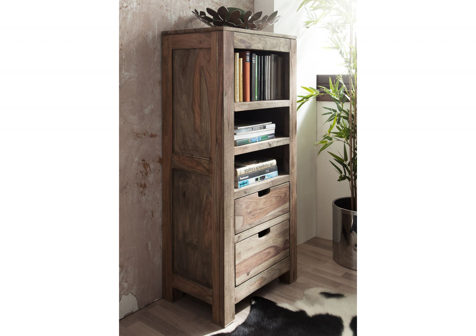 Massivmoebel24 Nature Bookcase | Wayfair.co.uk