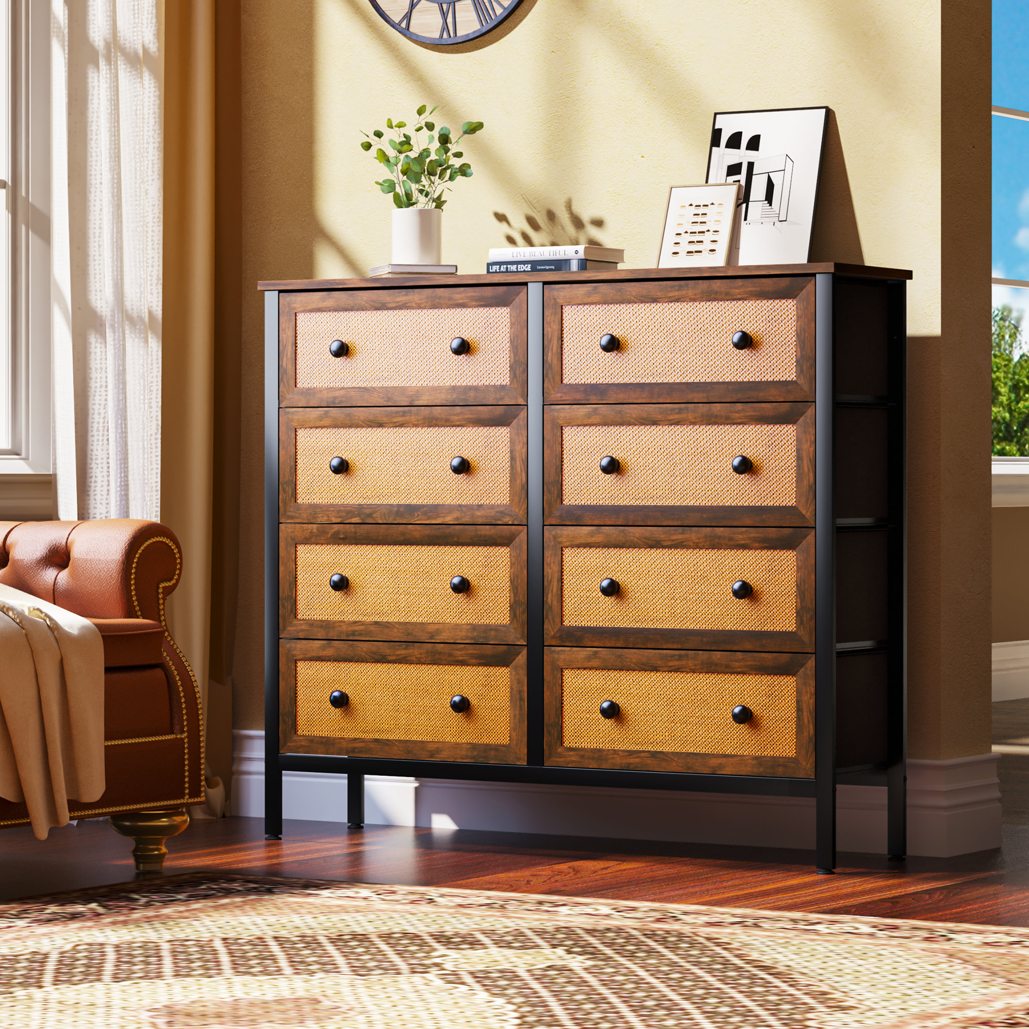 Trent Austin Design® Pylant 8 Drawer 47.2" W Double Dresser & Reviews ...