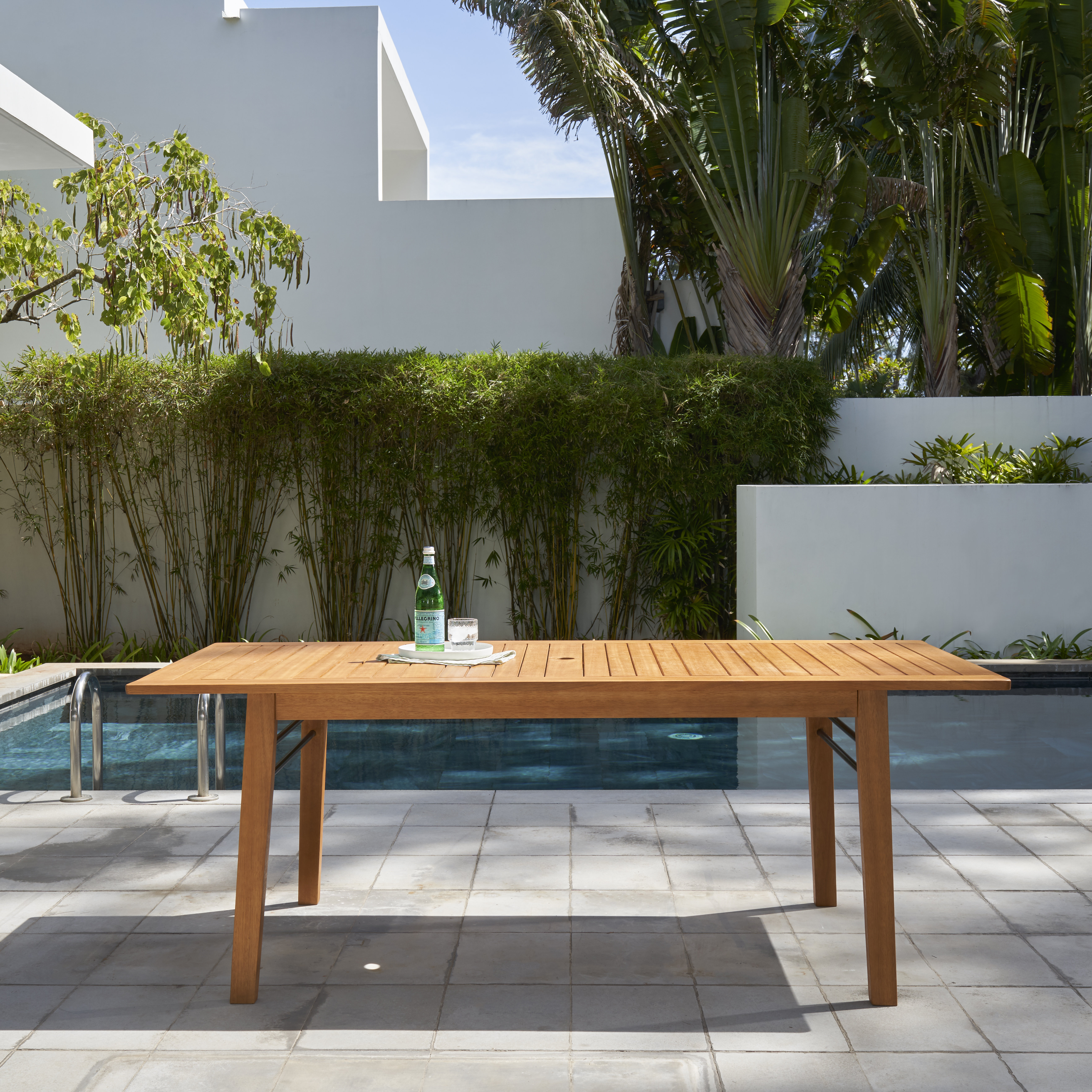 Latitude Run® Gloucester Contemporary Patio Wood Dining Table | Wayfair