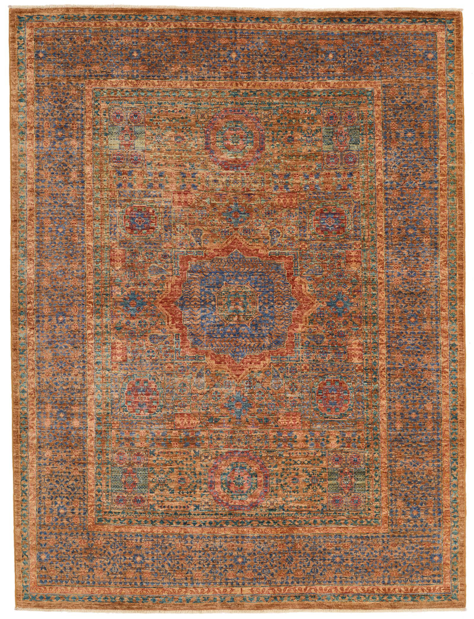 Home and Rugs 5x7 Brown and Blue Anatolian Traditional Rug | Wayfair