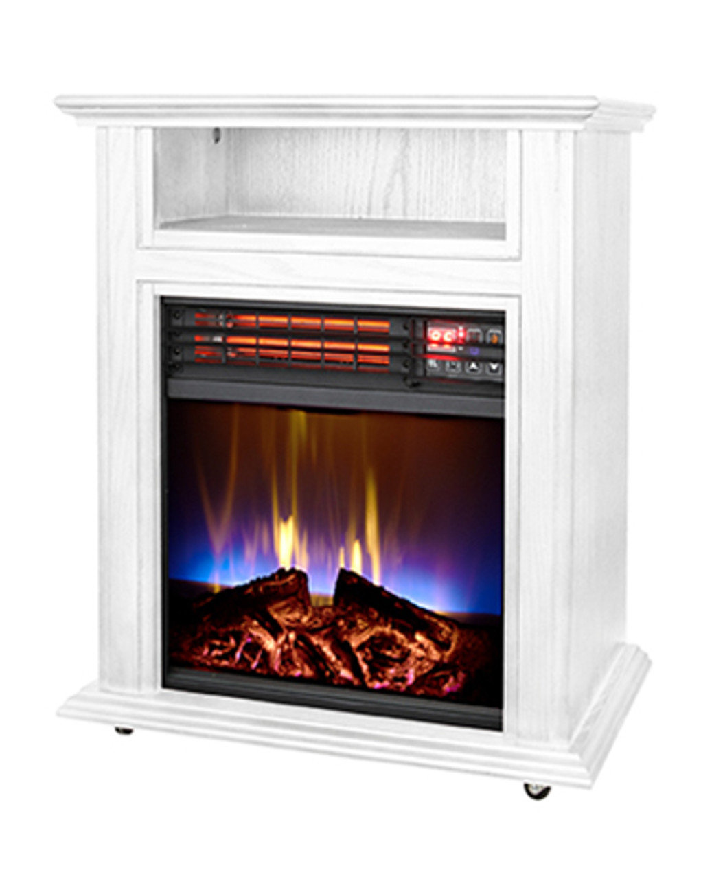 Comfort Glow Mobile Quartz Electric Fireplace, 5120 BTU Heat Up To 1000 ...