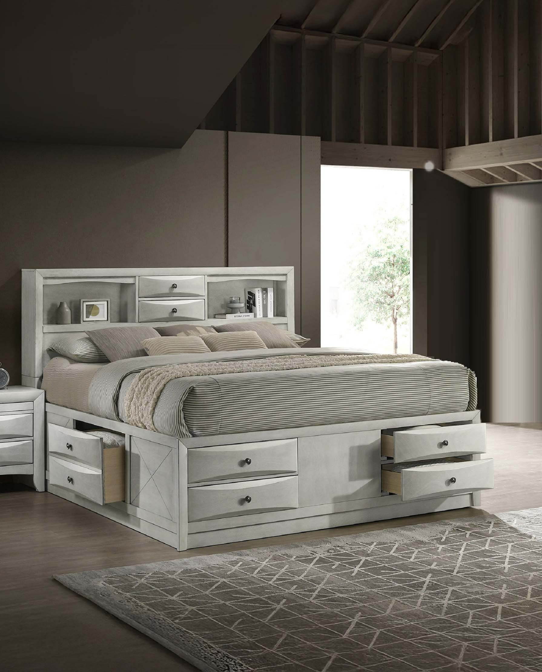 One Allium Way® 1Pc Bed Built-In Shelving Storage Compartments ...