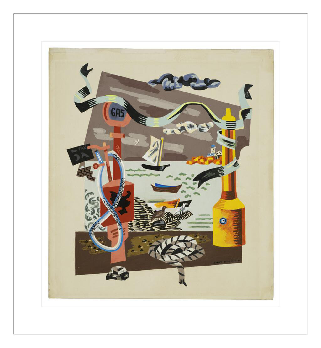 Wildon Home® Gas Pumps by Stuart Davis - Framed Giclee Print | Wayfair