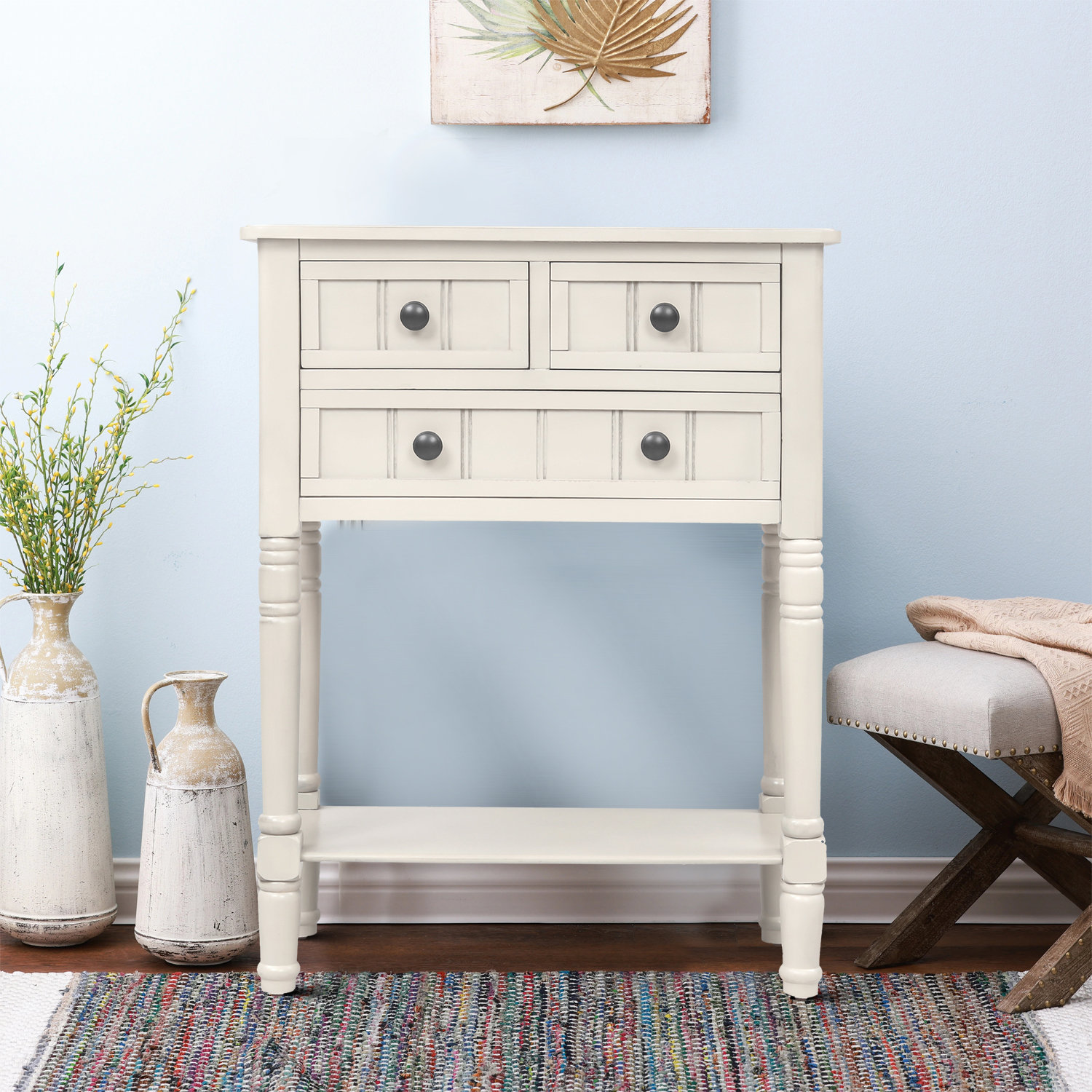 Breakwater Bay Fahari 23.72'' Compact Freestanding Wooden Console Table ...