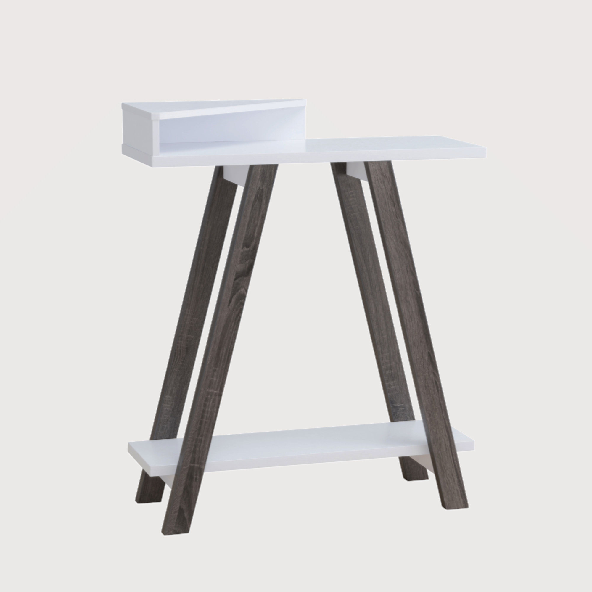 Ebern Designs Galey Contemporary Wooden Two Toned Console Table with ...