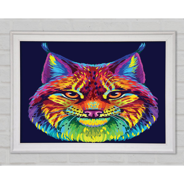 Union Rustic Vibrant Lynx Cat - Single Picture Frame Print | Wayfair.co.uk