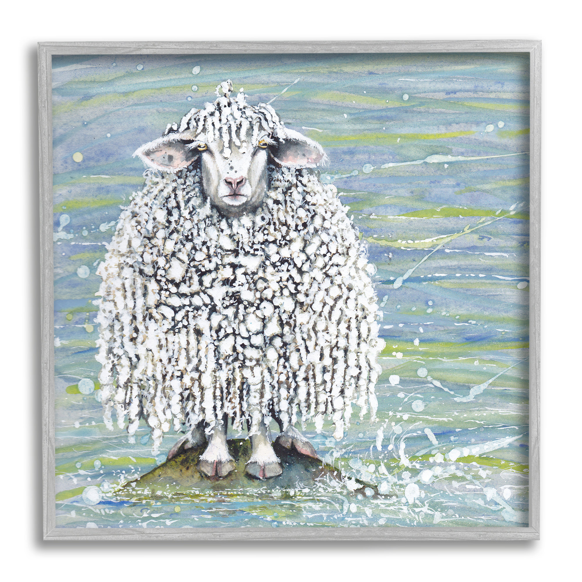 Stupell Industries Abstract Sheep Modern Splatter by Maggie Vandewalle ...