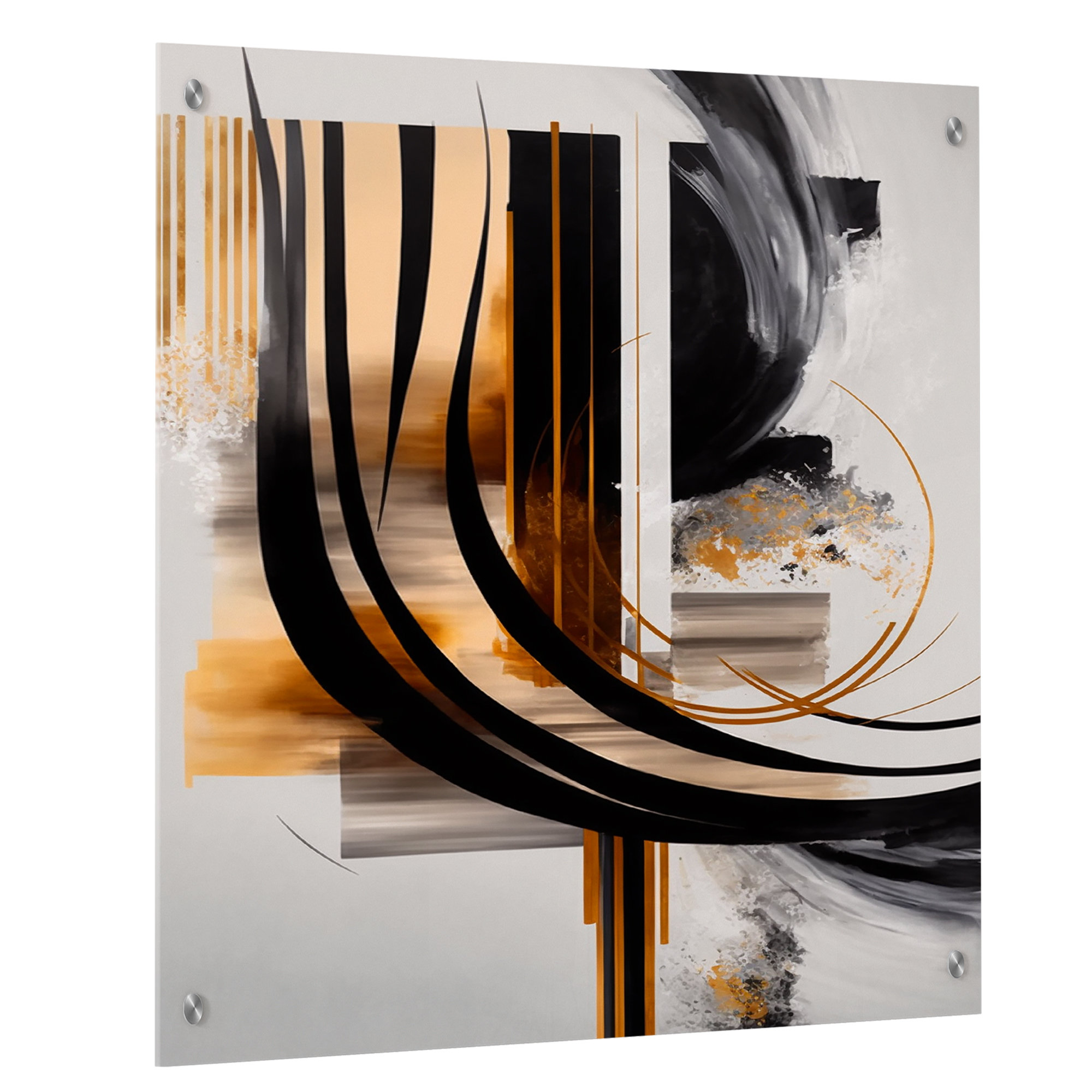 Ivy Bronx Gold Touch Art Deco III - Abstract Acrylic Wall Art | Wayfair