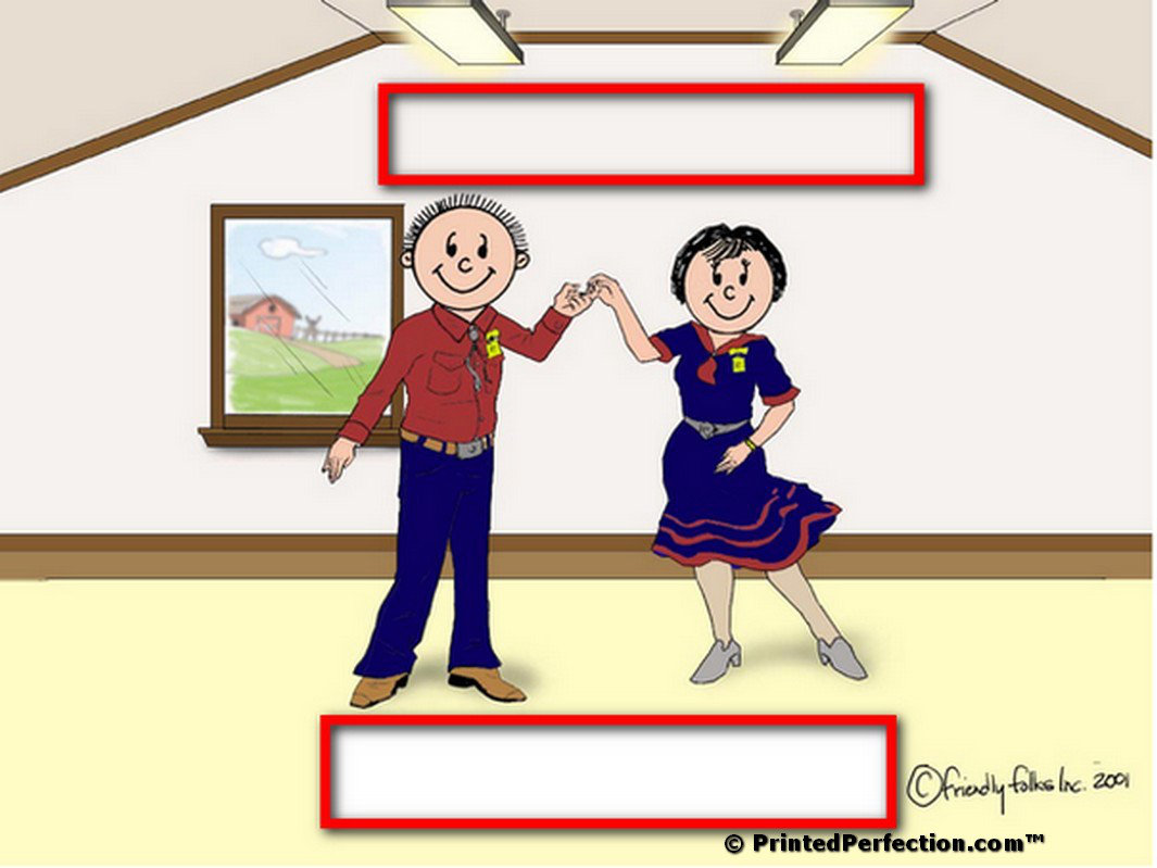 Printed Perfection Personalized Square Dance Couple Wooden Magnet ...
