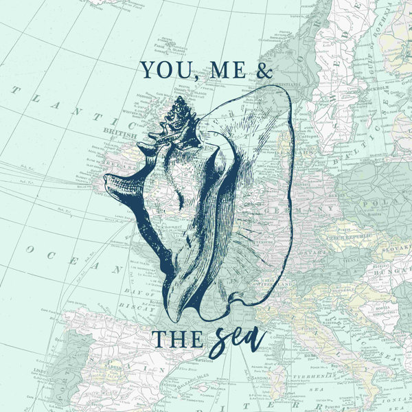 Highland Dunes " You Me And The Seashell Blue Map " Print on Canvas ...