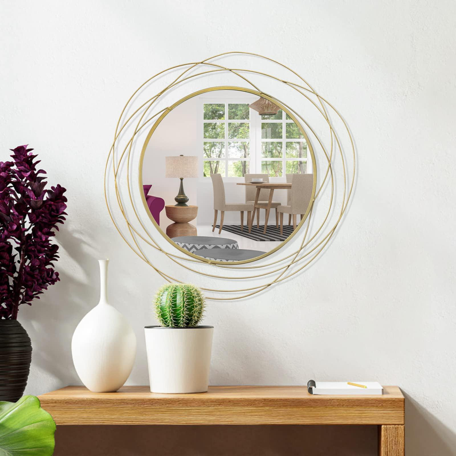 Mercer41 Round Wall Mirror, Decorative Circle Mirror - Wayfair Canada