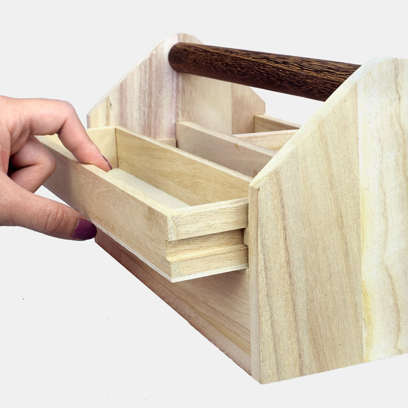 WFX Utility™ Achillea 10.5" Wooden Craft Tool Box Caddy "& Reviews ...