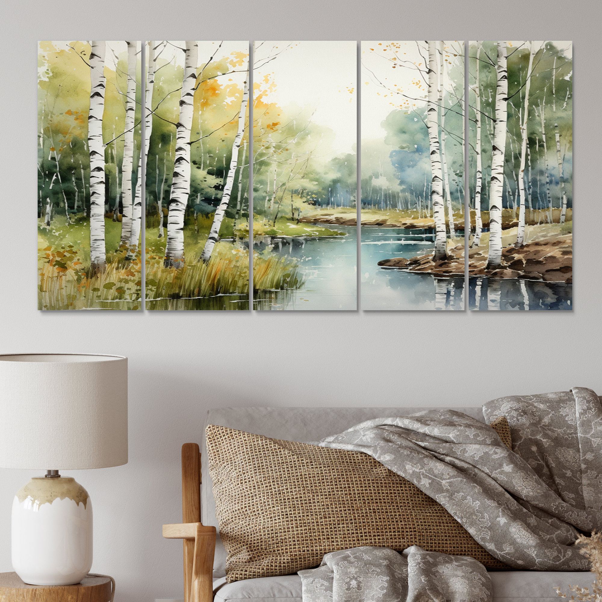 Millwood Pines Birch Woods Silent Woods II - Tree Birch Metal Wall ...