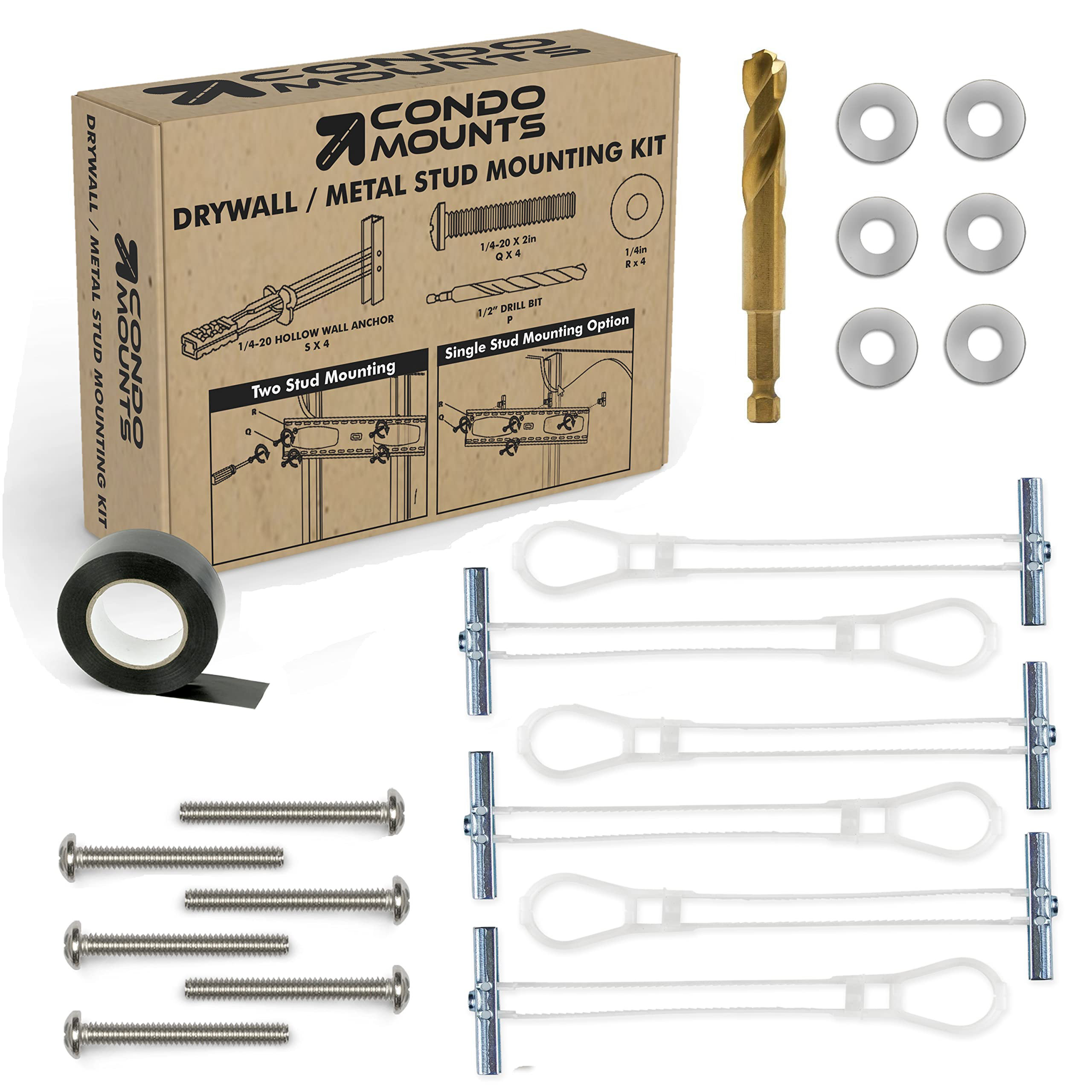 Condo Mounts CondoMounts Steel Stud TV Mounting Kit,TV Mount Metal ...