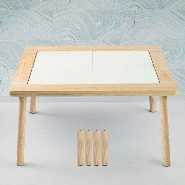 George Oliver Kecha Kids 3 Piece Solid Wood Interactive Table | Wayfair