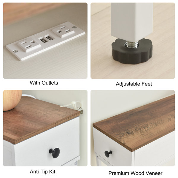 Ebern Designs Petracca 63" Storage Console Table with Drawers & Reviews ...