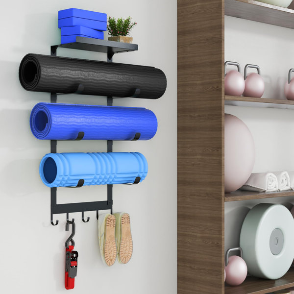 WFX Utility™ Yoga Mat Holder Wall Mount, Yoga Mats Storage Rack | Wayfair