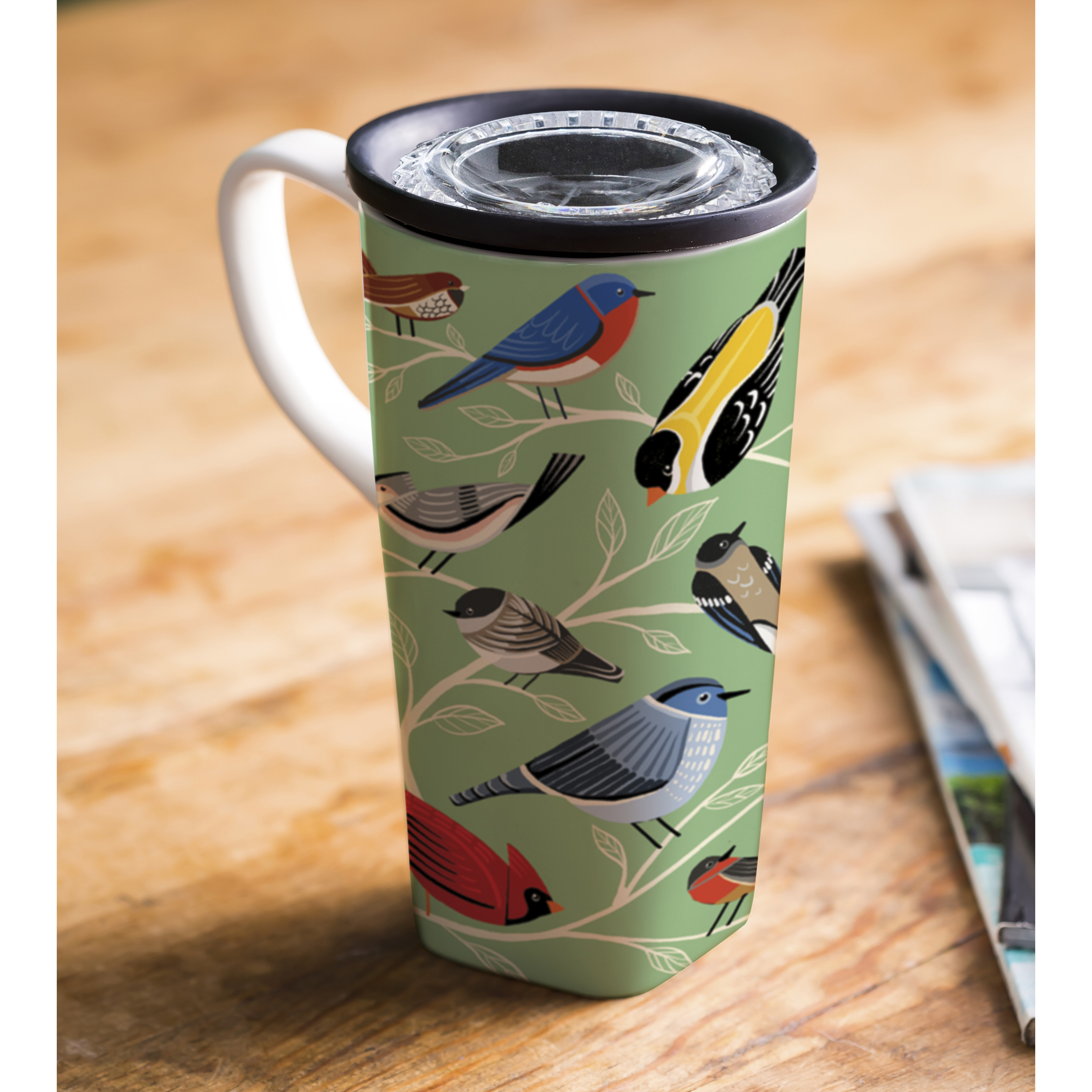 Red Barrel Studio® Ceramic FLOMO 360 Travel Cup, 17 Oz. W/Box, Flock ...