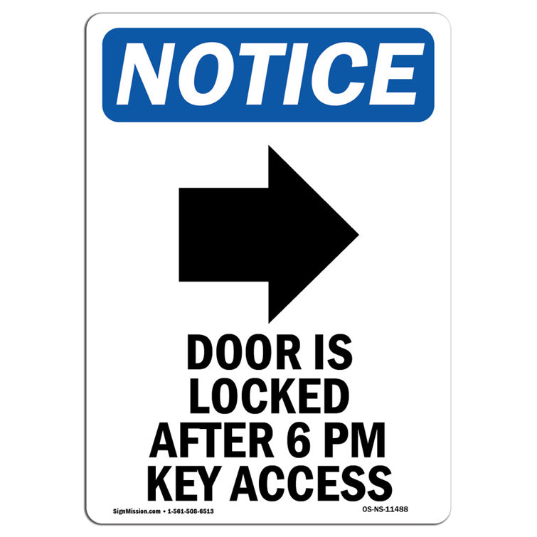 SignMission Door Is Locked After Sign with Symbol | Wayfair