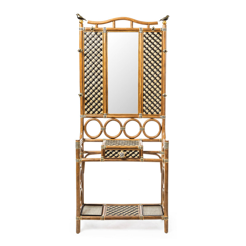 MacKenzie-Childs Wild Indoors Rattan Hall Tree | Wayfair