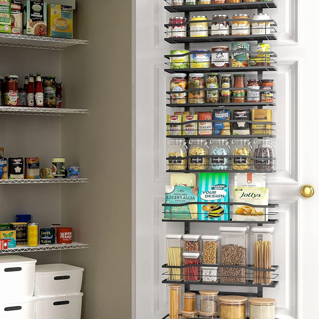 Prep & Savour White 9-Tier Over The Door Pantry Organizer, Pantry Organization And Storage ...