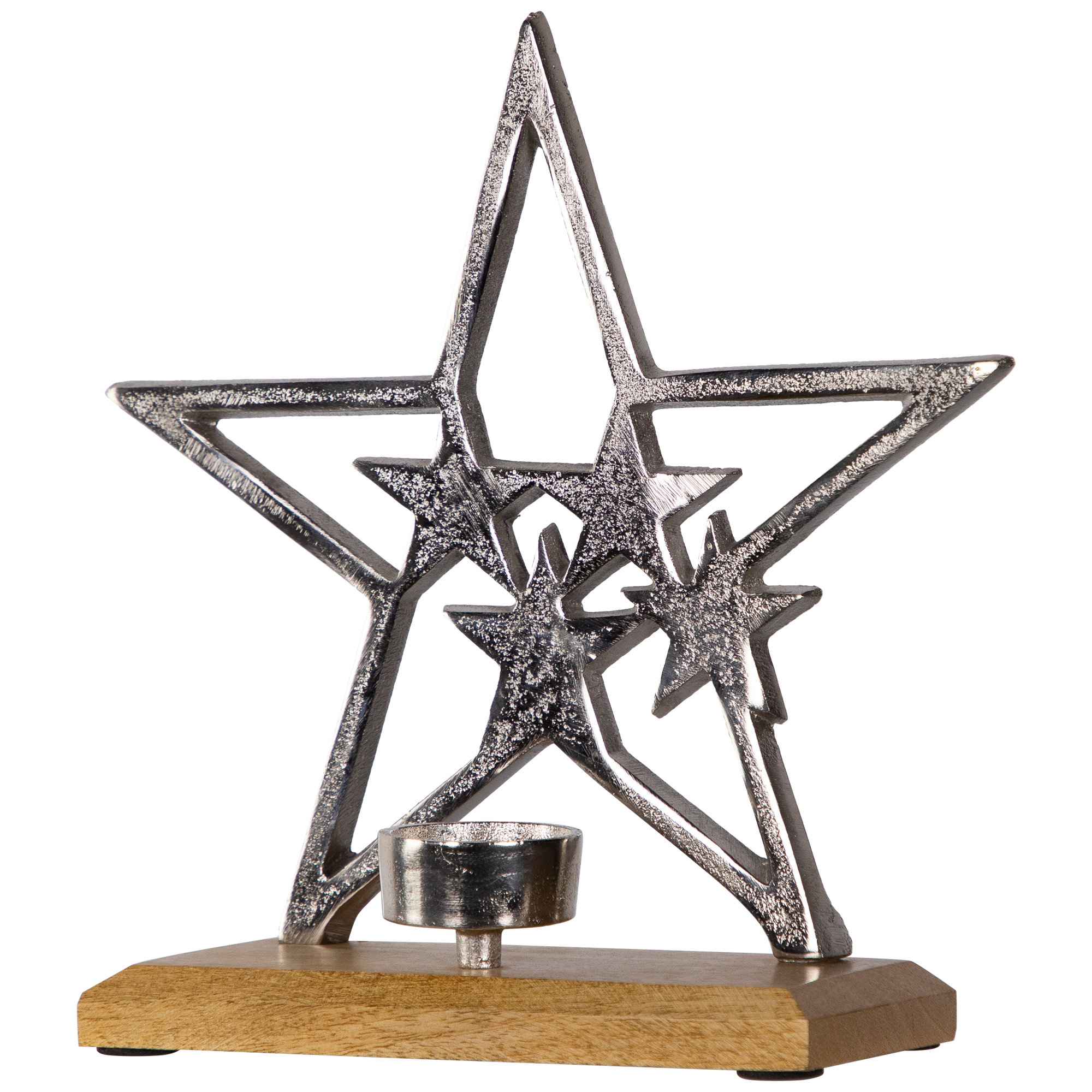 Northlight Seasonal Stars Within A Star Metal Tealight Candle Holder ...