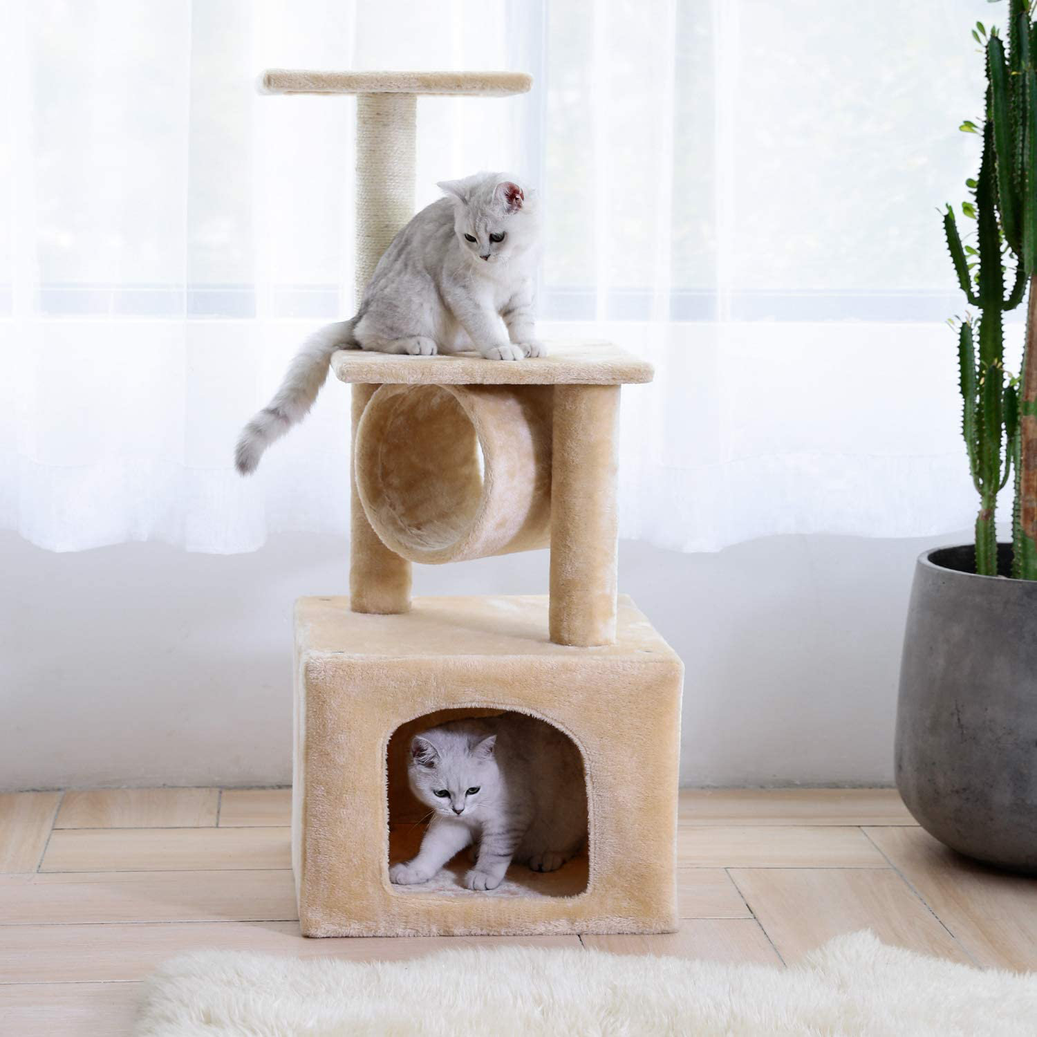 Tucker Murphy Pet™ 37 Inch Cat Trees And Towers Cat Condo For Kittens ...