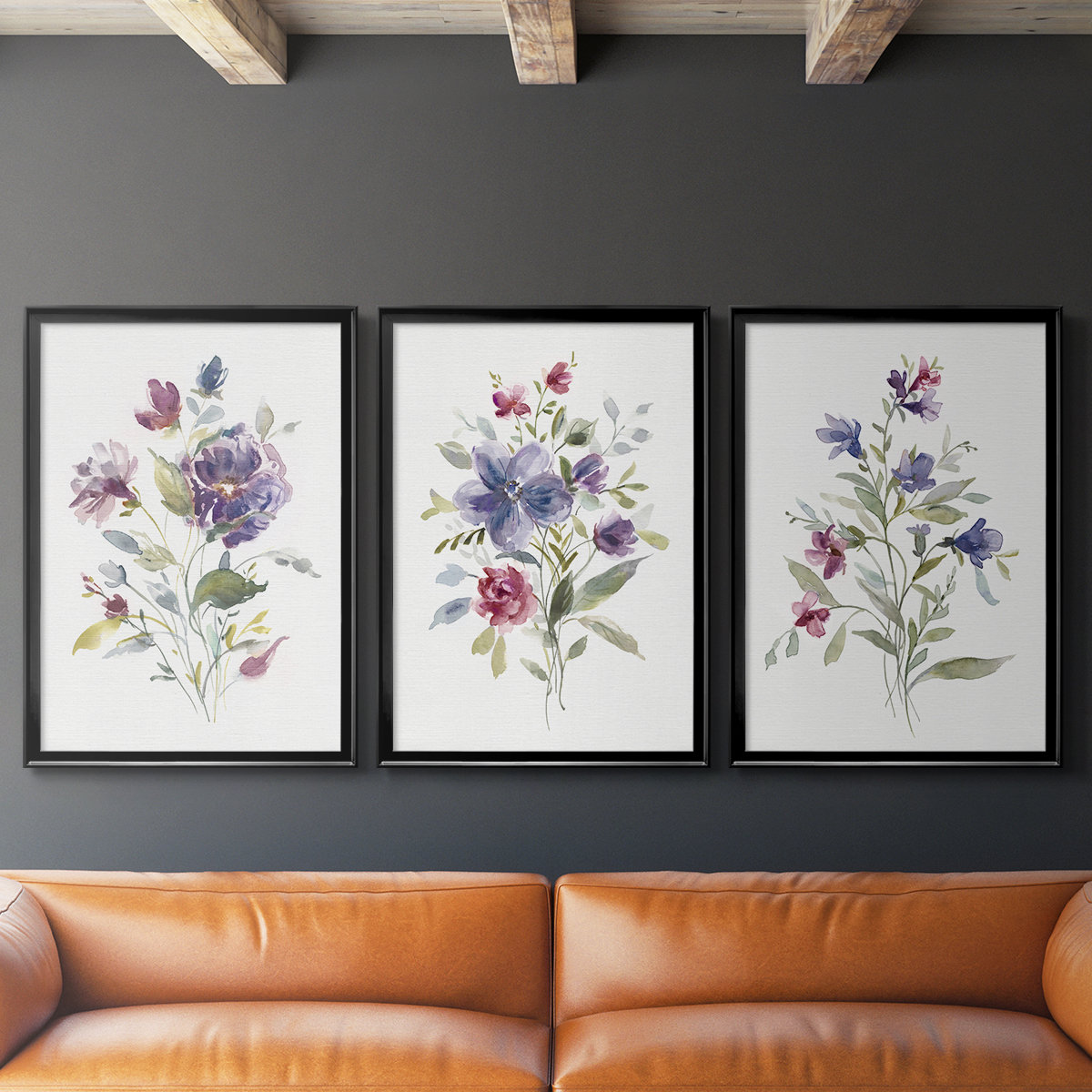 Longshore Tides Color Variety I -Custom Framed Wrapped Gallery Canvas ...