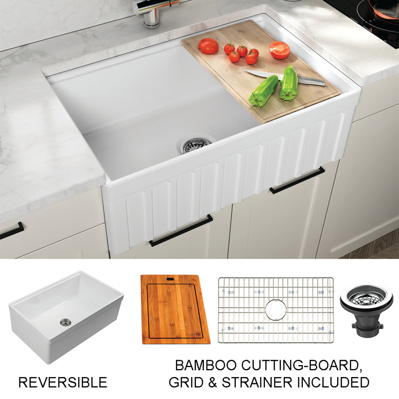 Empire Industries Yorkshire 33" L x 18" W Farmhouse/Apron Kitchen Sink ...