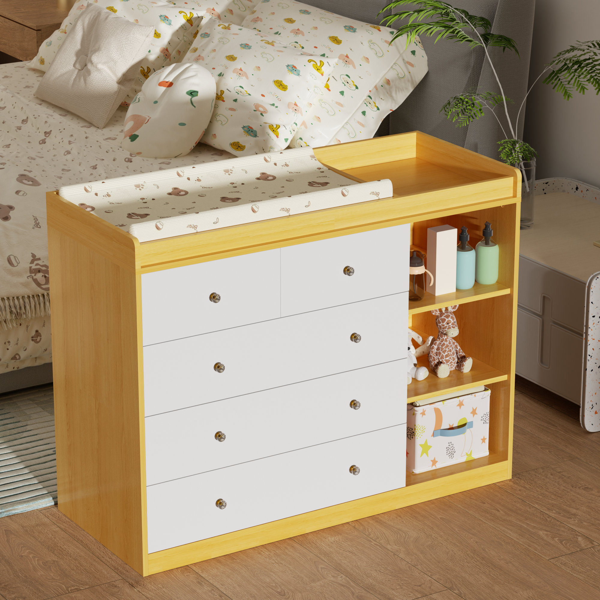 Isabelle & Max™ 47.24'' Nursery Dresser With Baby Changing Table ...