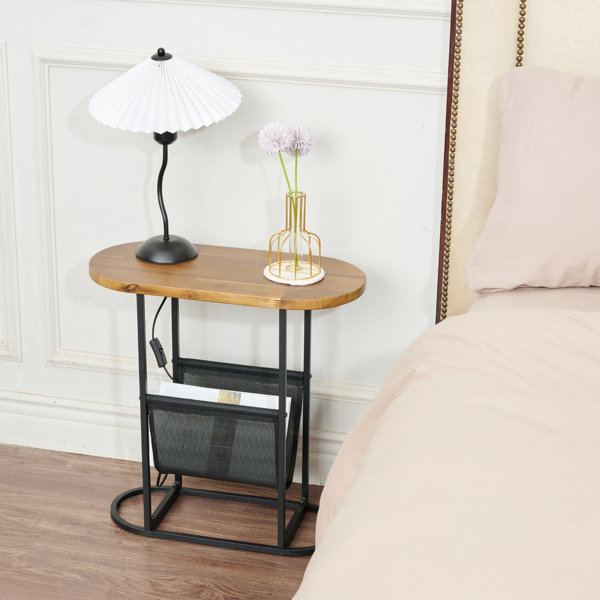 Ebern Designs Norrington Solid Wood Top Enclosed End Table | Wayfair