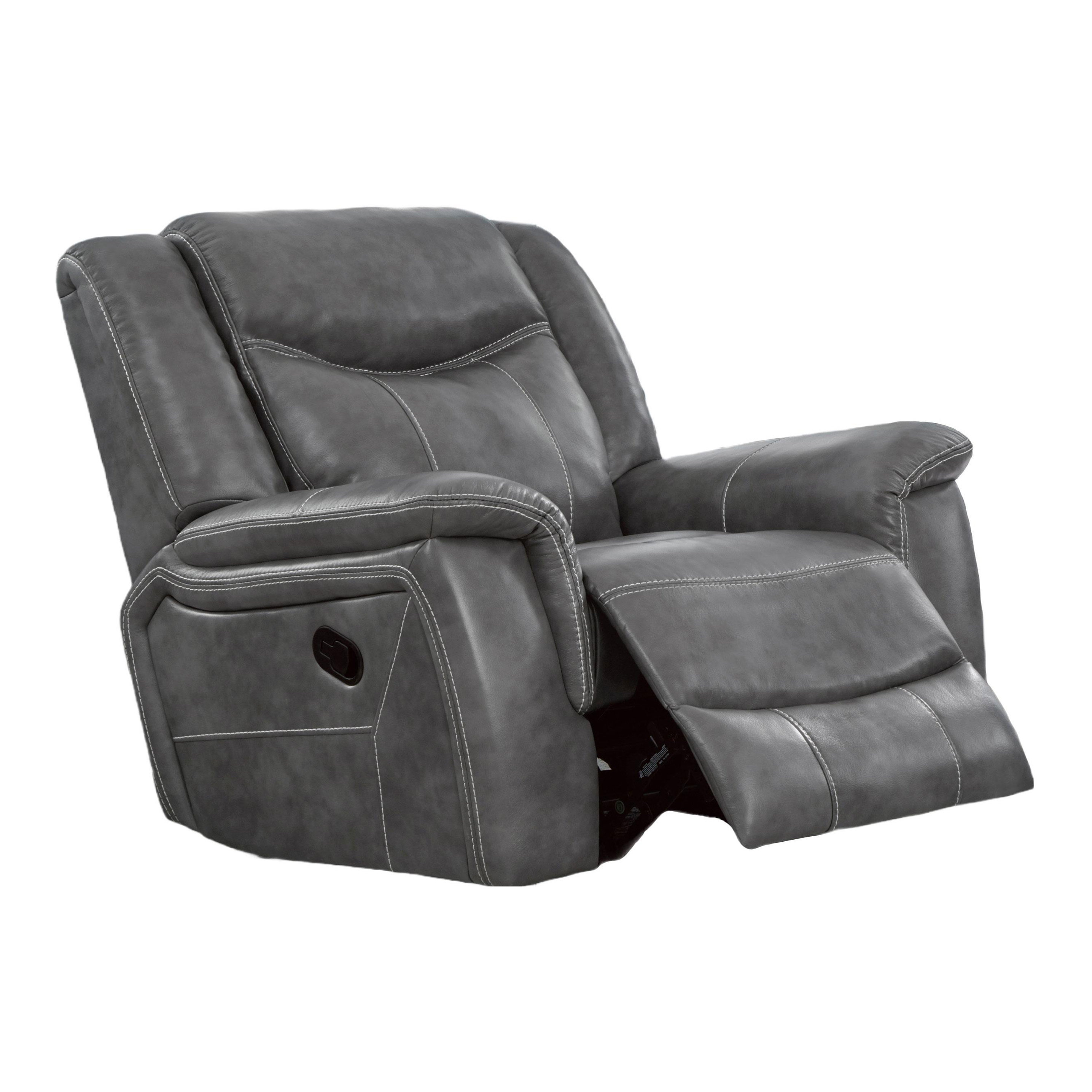 Latitude Run® Upholstered Padded Arm Glider Recliner Grey | Wayfair