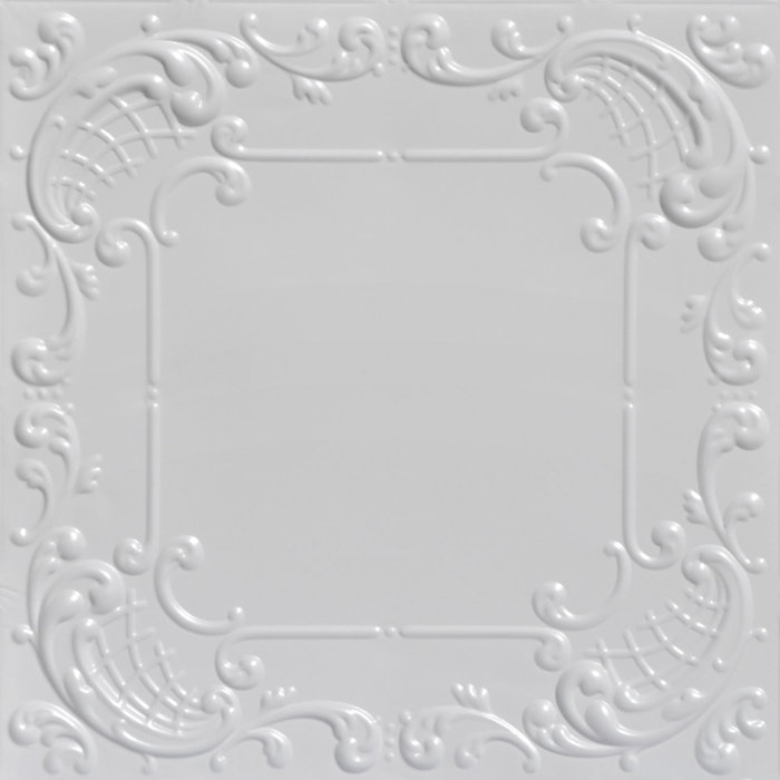 FromPlainToBeautifulInHours Baby's Breath 2 ft. x 2 ft. Nail-Up Tin ...