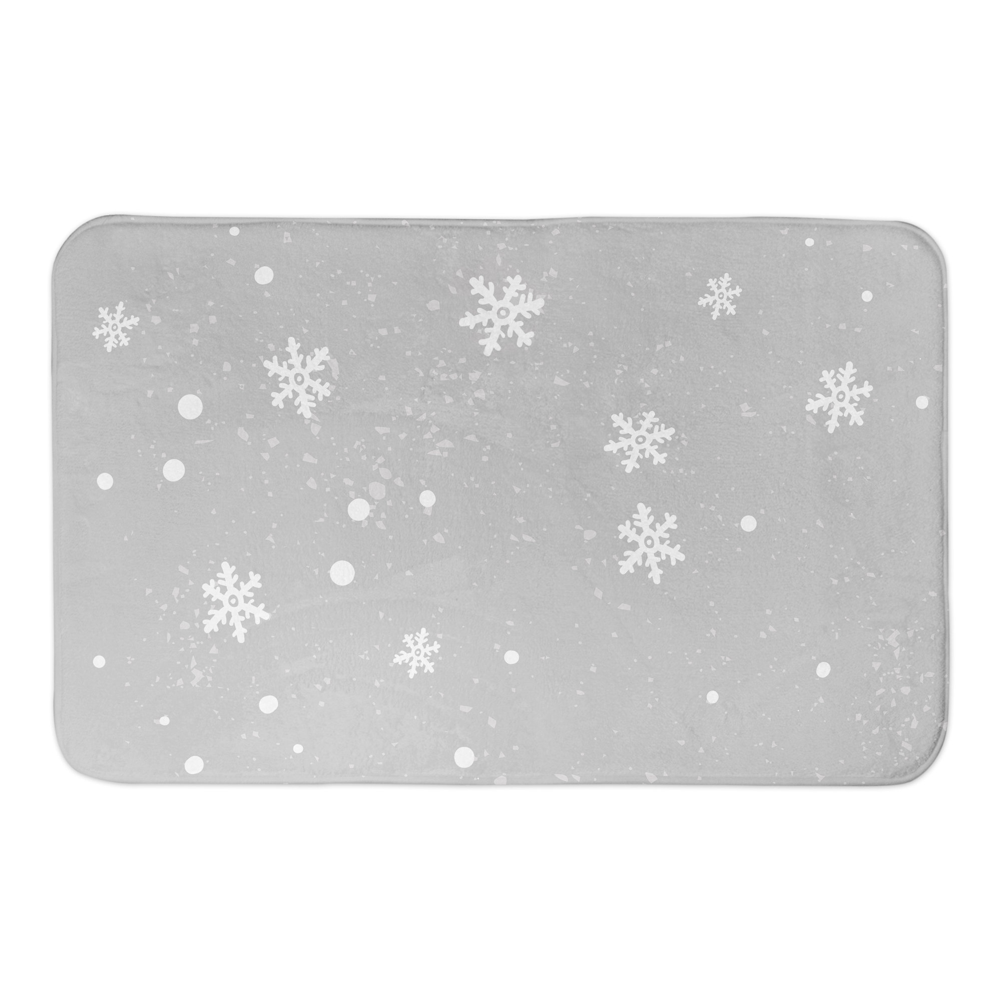 The Holiday Aisle® Let It Snow Rectangle Non-Slip Polka Dots Bath Rug ...