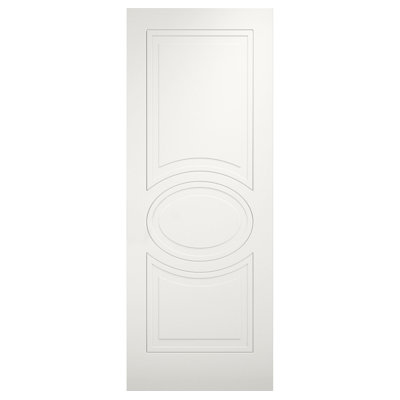 SARTODOORS Lucia Paneled Wood Standard White Door Slab | Wayfair