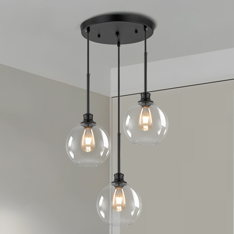 Breakwater Bay Concow 3 - Light Matte Black Cluster Pendant & Reviews ...