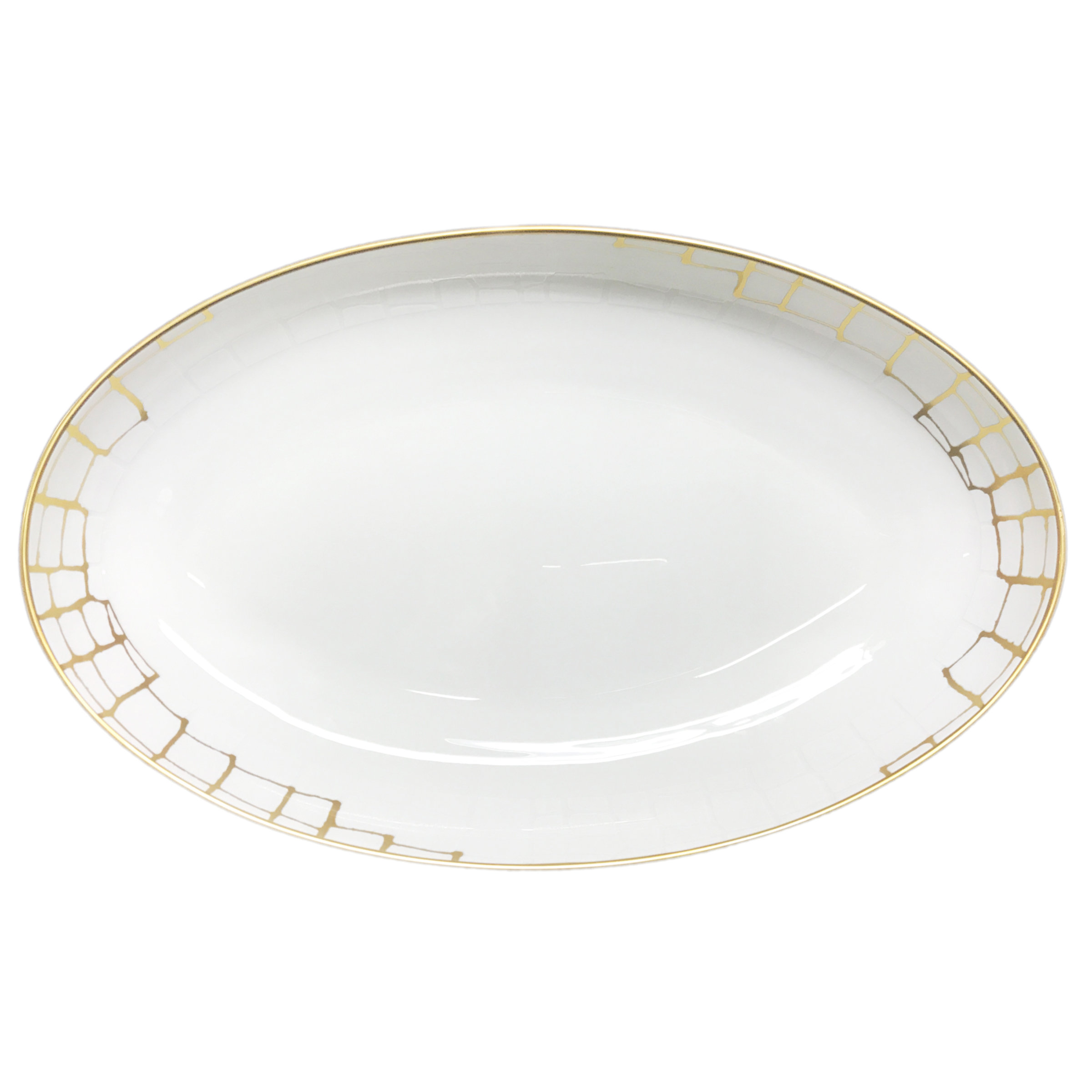Prouna Alligator Gold - 16" Deep oval Platter - Wayfair Canada