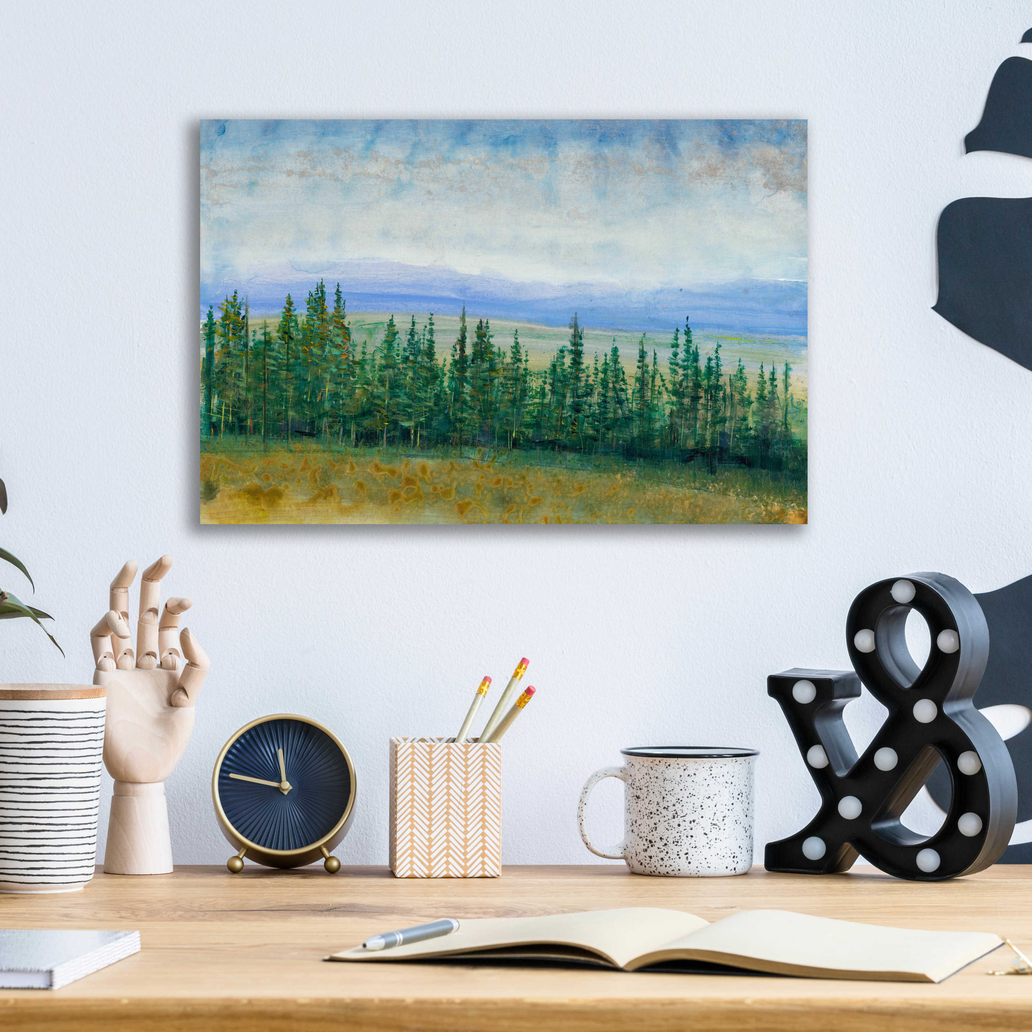 Union Rustic Pine Tops I' by Tim O'Toole, Acrylic Glass Wall Art ...