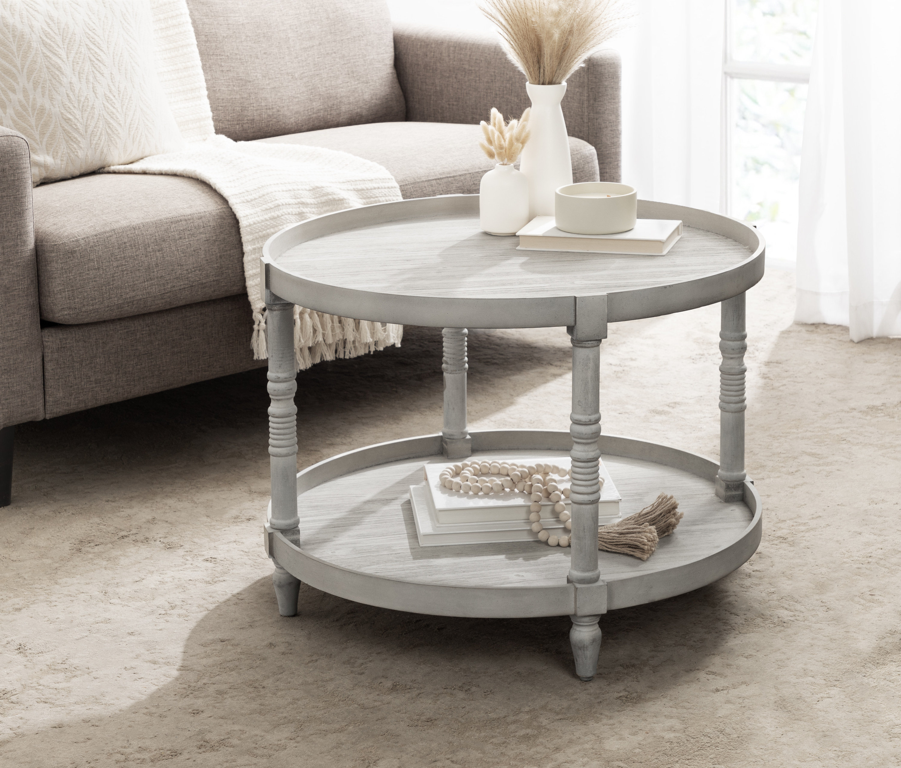 Lark Manor™ Amelea Tiered Round Living Room Coffee Table & Reviews ...