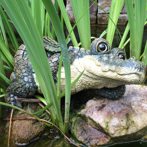 HomeStyles Whimsical Lying Gator the Alligator Garden Statue & Reviews ...
