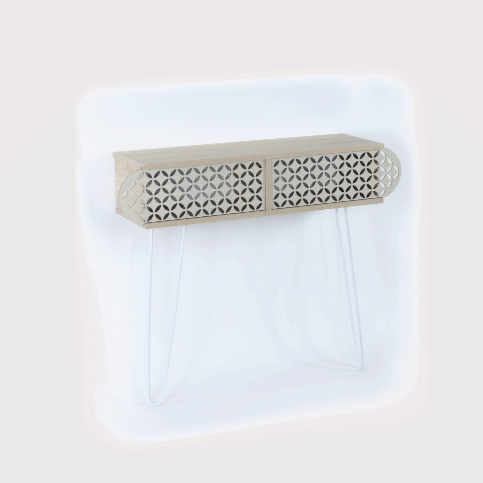 George Oliver Lora Metal Legs 2 Tier Console Table | Wayfair